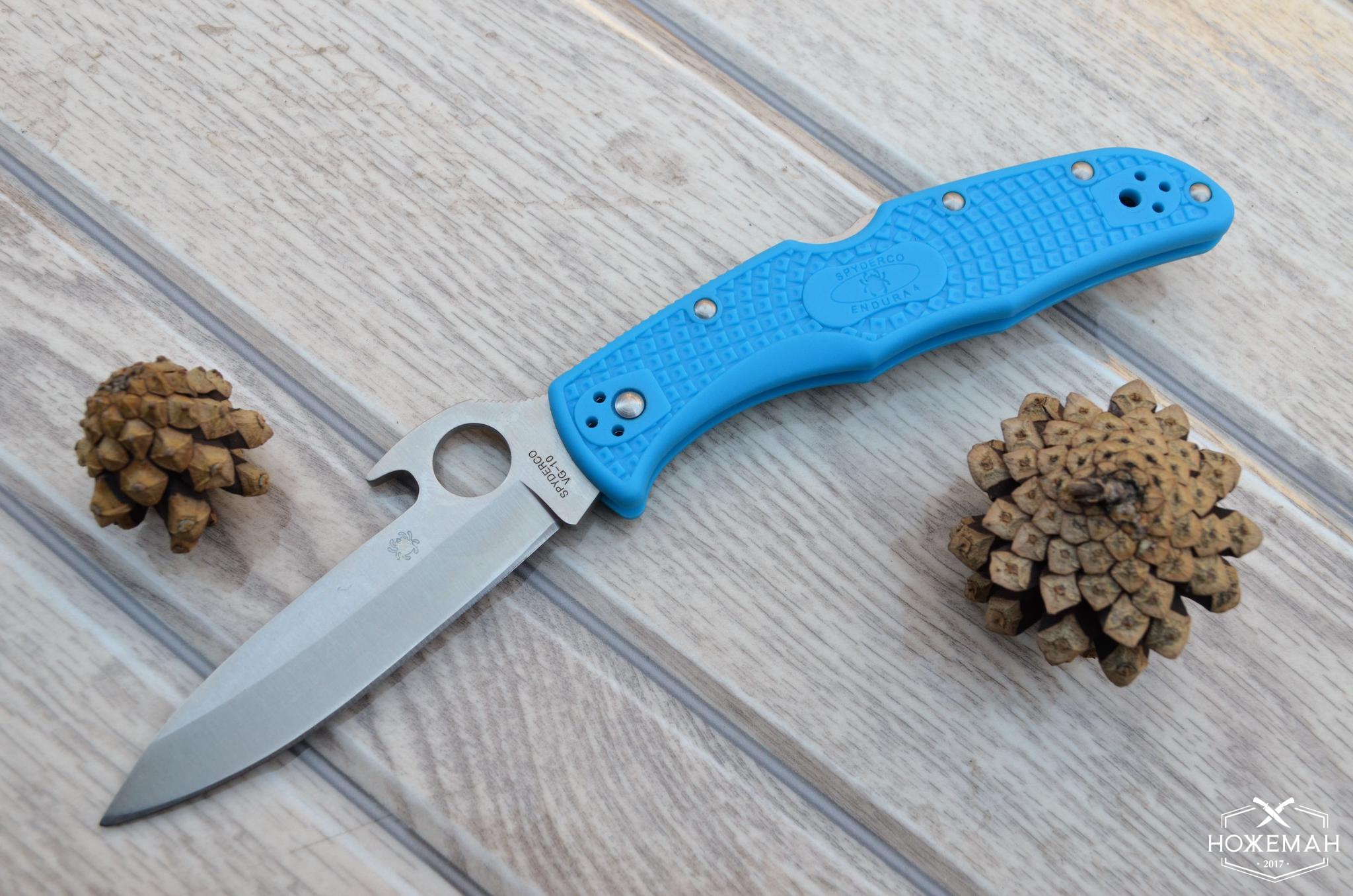 Нож Spyderco Endura 4 Emerson Wave C10 blue купить - реплики Spyderco в ...
