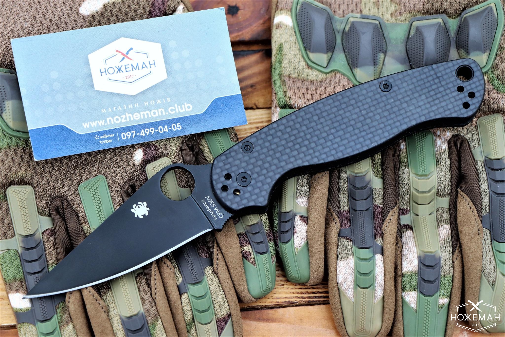 Купить Складной нож Spyderco Para-Military 2 C81 Черный Tactical в ...