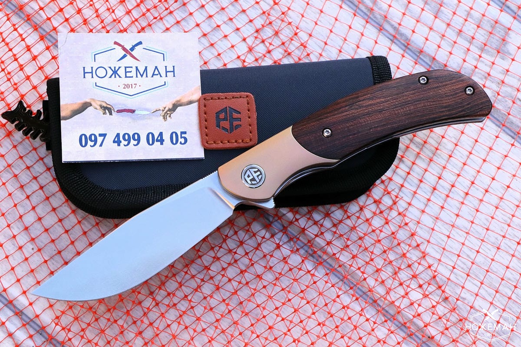 Складной нож Petrified Fish PFP09SAWO Hourglass Sandal Wood купить в ...