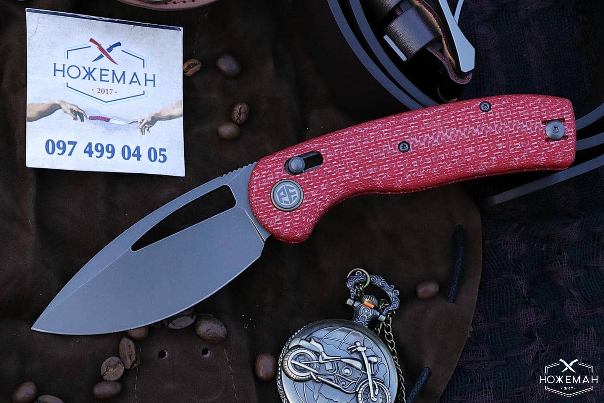 Складной нож Petrified Fish PFP13 Viper PFP13RCGAW Red Twill Carbon ...
