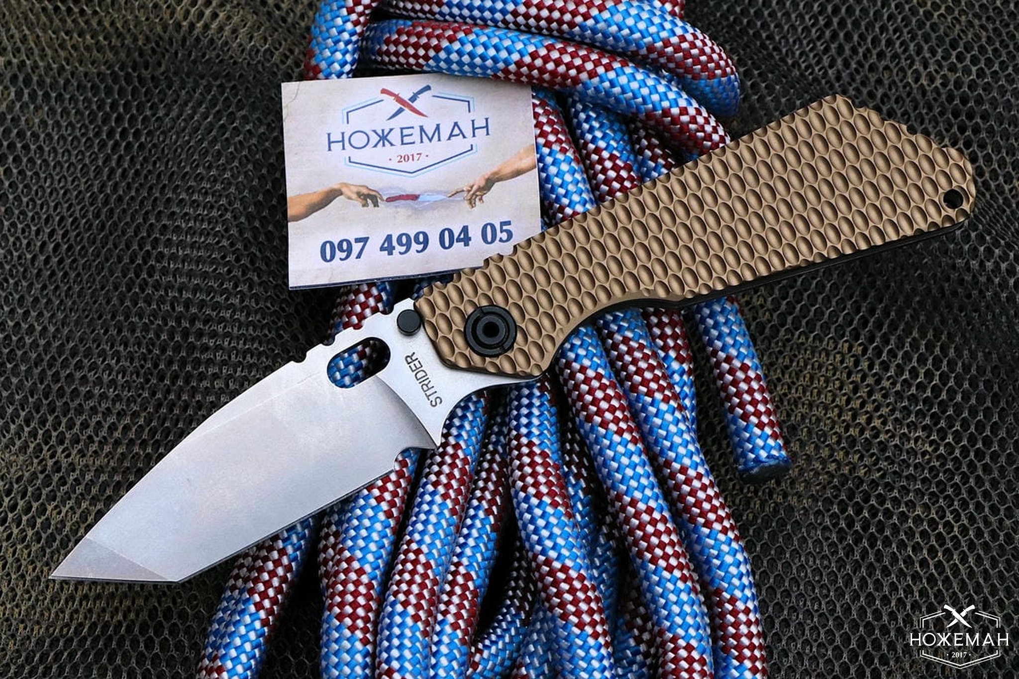 Складной нож Strider Custom SMF Golden Gunner Grip купить в Украине ...